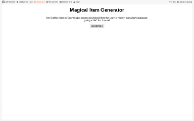 Magical Item Generator