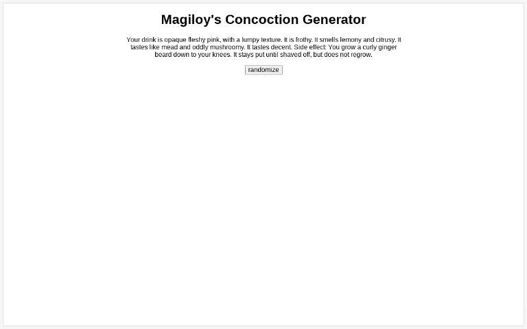 Magiloy's Concoction Generator