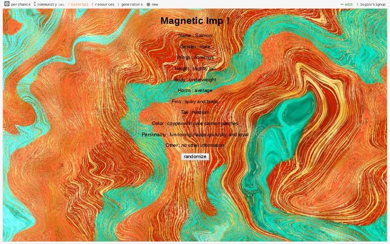 Magnetic Imp ! ― Perchance Generator