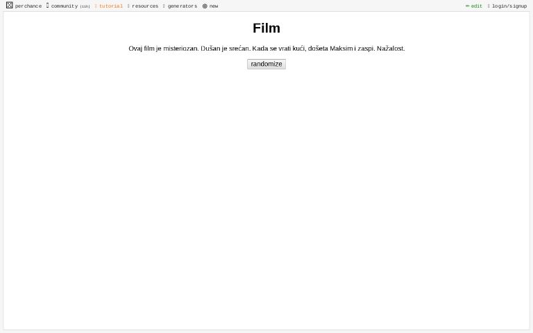 Film ― Perchance Generator