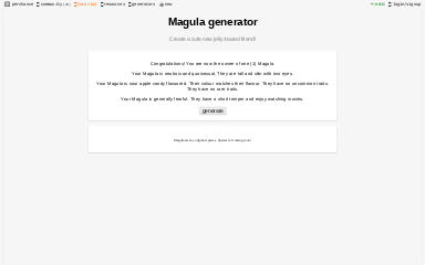 Magula generator