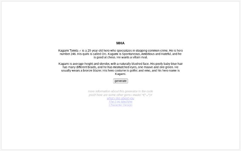 Mha Oc Generator