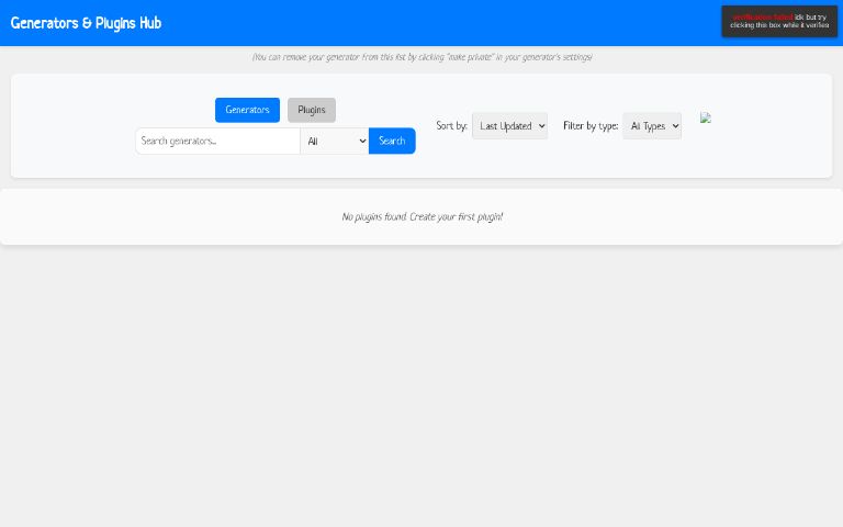 Generators & Plugins Hub