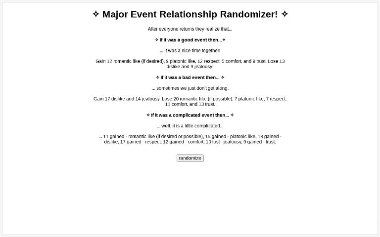 major-event-relation ― Perchance Generator