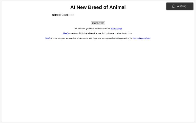 AI New Breed Of Animal Prompt(Simple) ― Perchance Generator