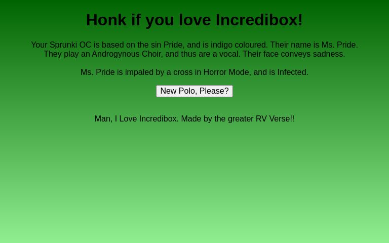 Honk if you love Incredibox! ― Perchance Generator