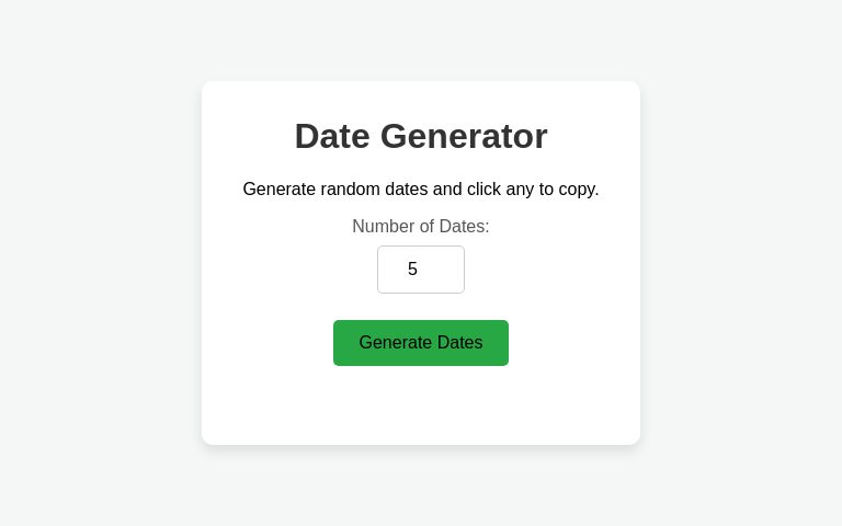Date Generator