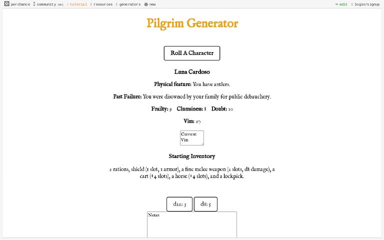 Pilgrim Generator