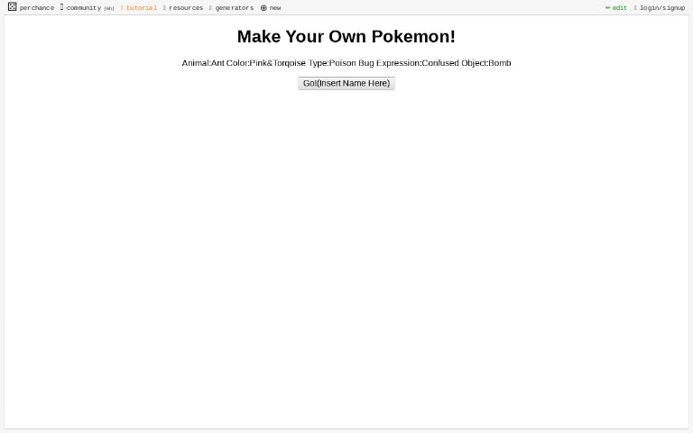 Make Your Own Pokemon! ― Perchance Generator