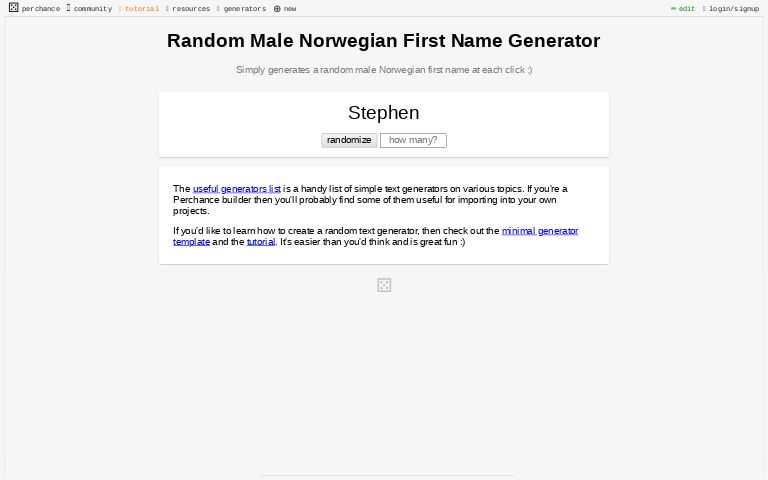 Random First Name Generator List