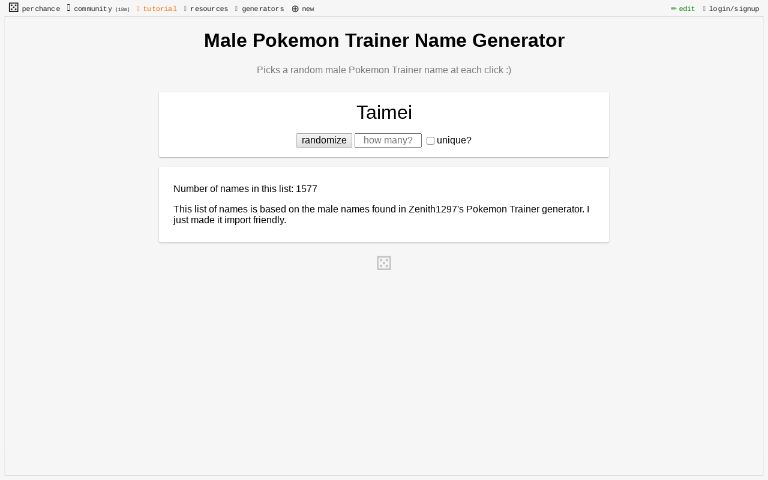 Masculine Name Generator