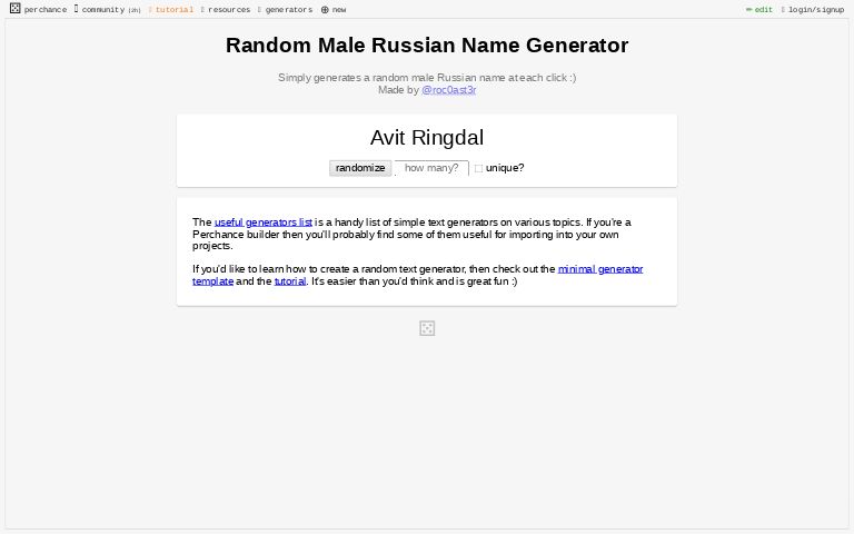 Random Male Russian Name Generator