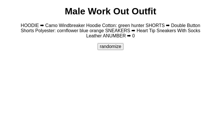 Male Work Out Outfit ― Perchance Generator