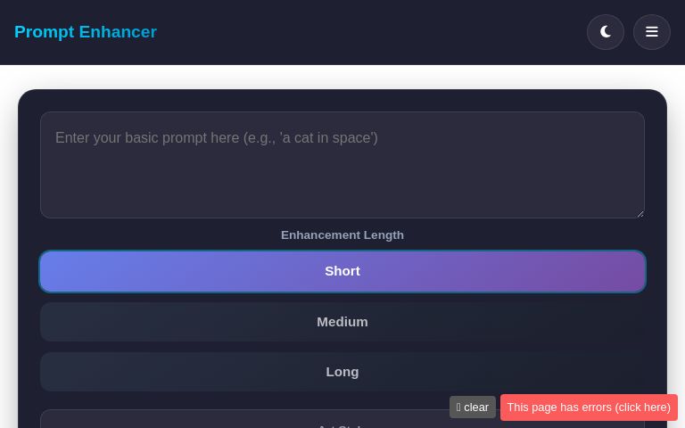 Manteds Prompt Enhancer ― Perchance Generator