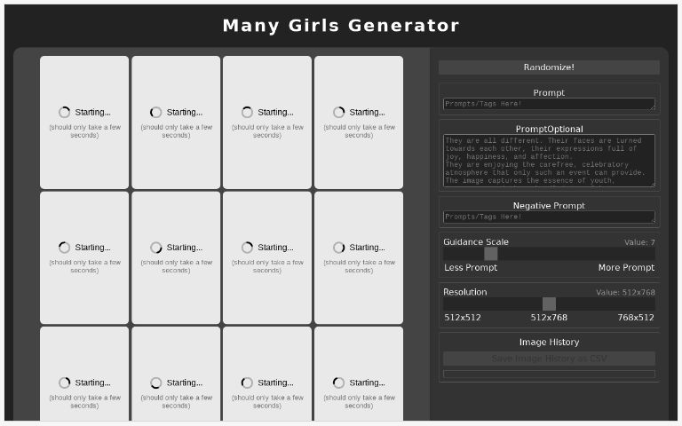 Many Girls Generator