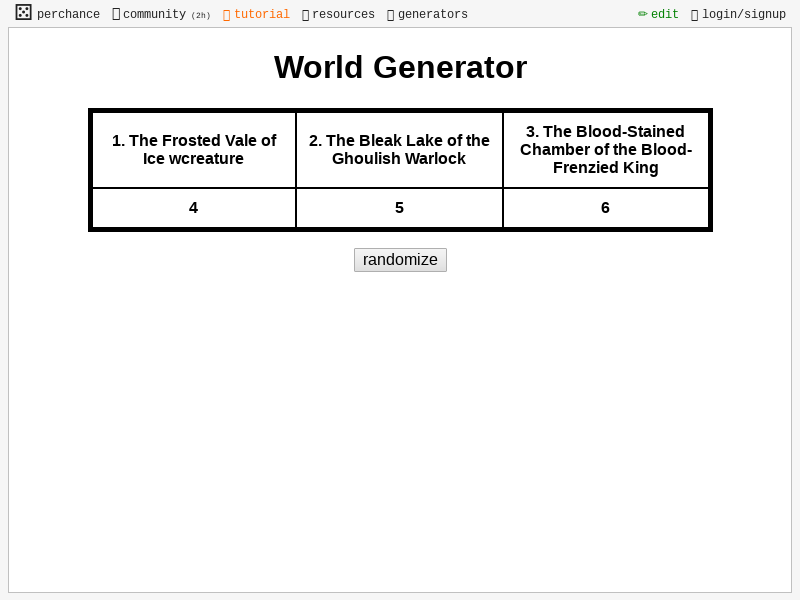 World Generator