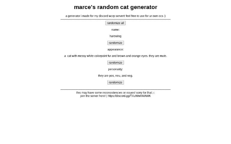 marce's random cat generator
