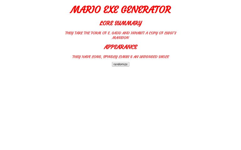 MARIO EXE GENERATOR