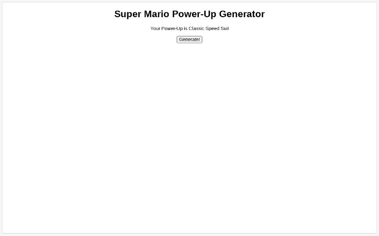 Super Mario Power-Up Generator