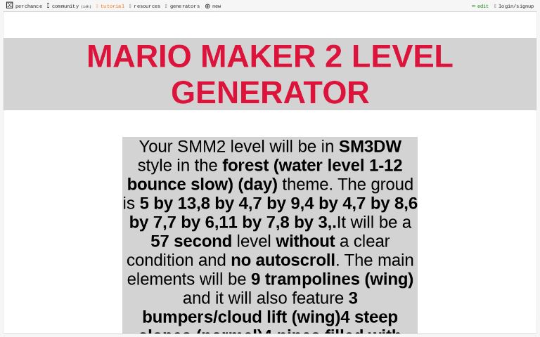 MARIO MAKER 2 LEVEL GENERATOR