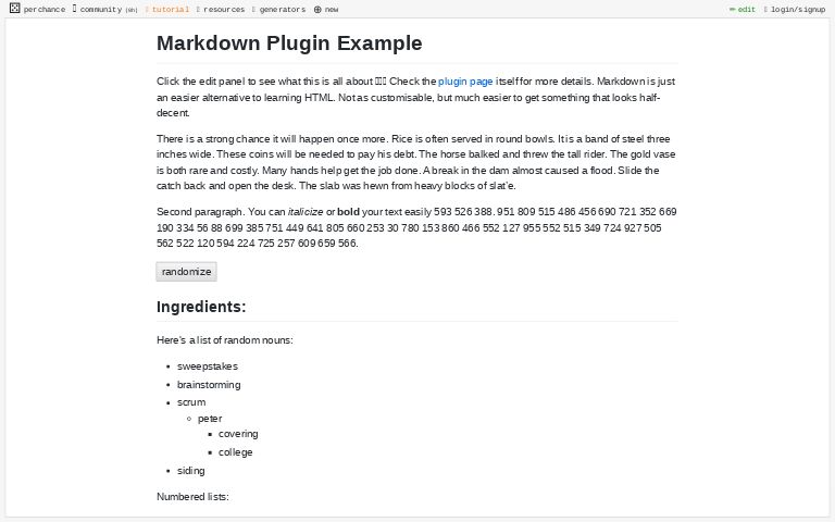 Markdown Plugin Example