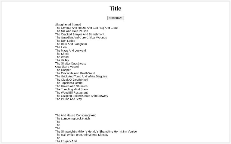 Title ― Perchance Generator