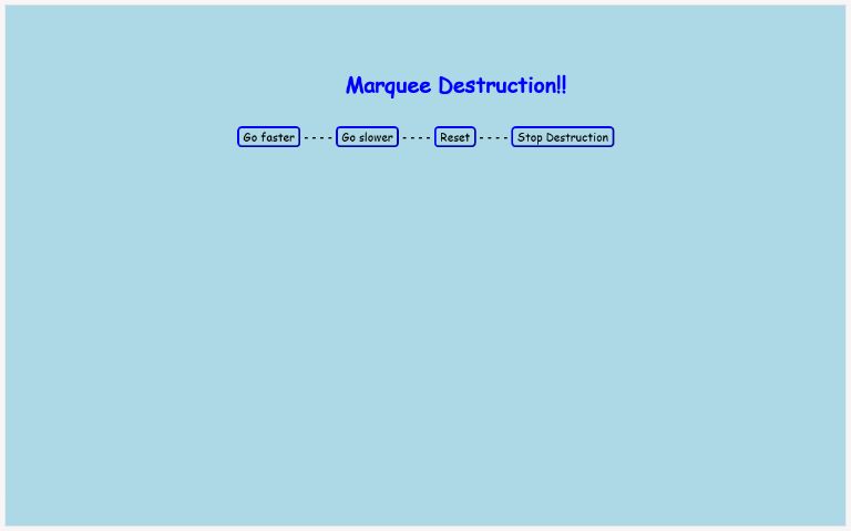 Marquee Destruction ― Perchance Generator
