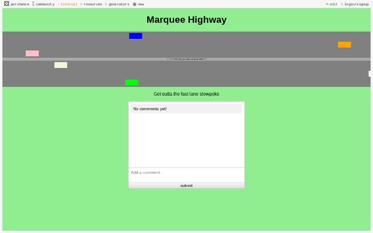 Marquee Highway ― Perchance Generator