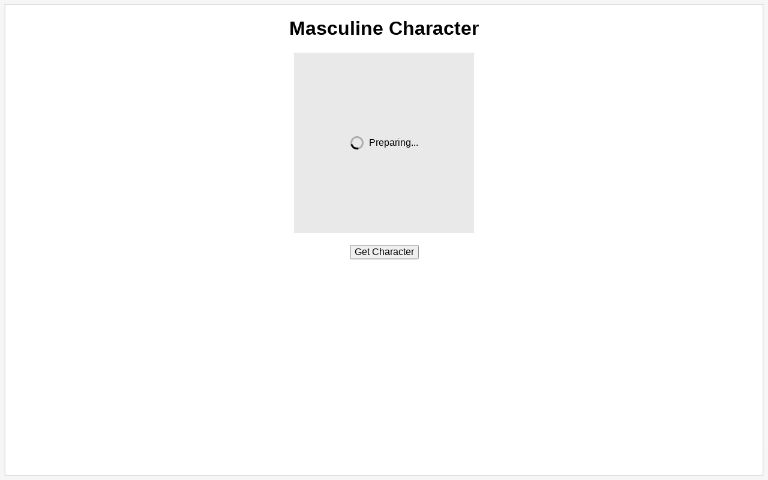 Masculine Character ― Perchance Generator
