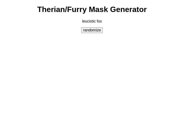 Therian/Furry Mask Generator