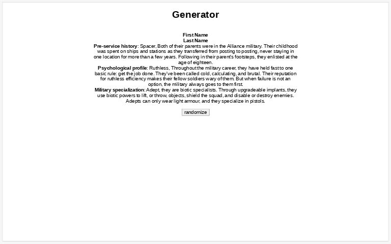 Generator 0130