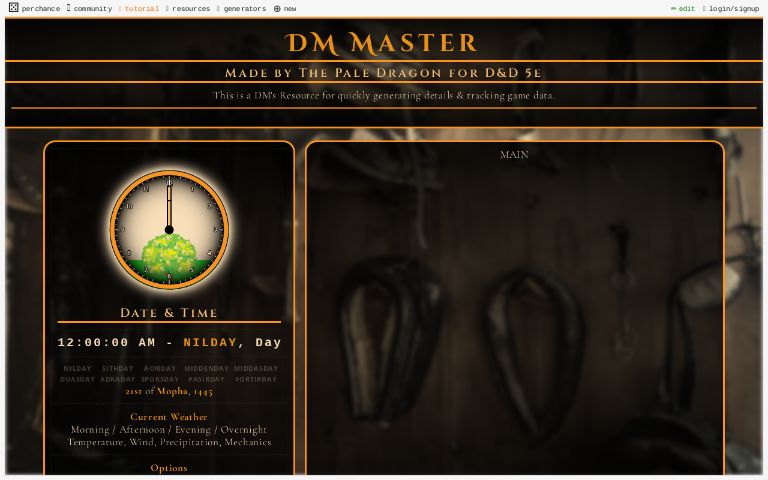DM Master ― Perchance Generator