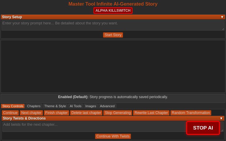 Master Tool Infinite AI-Generated Story