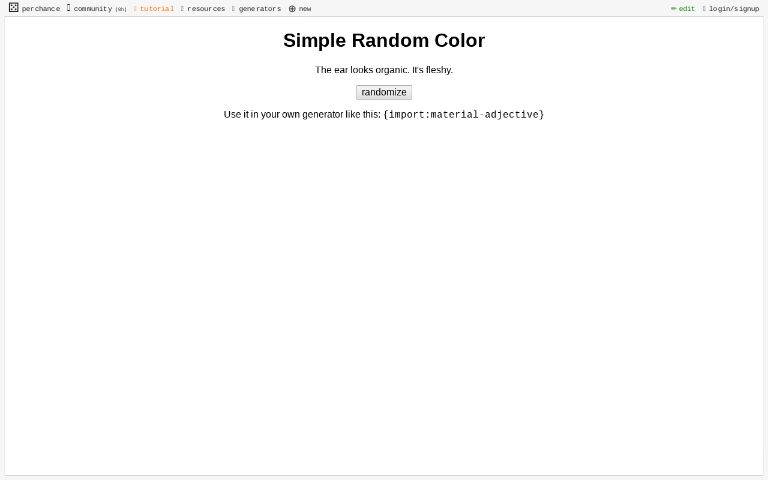 Simple Random Color ― Perchance Generator