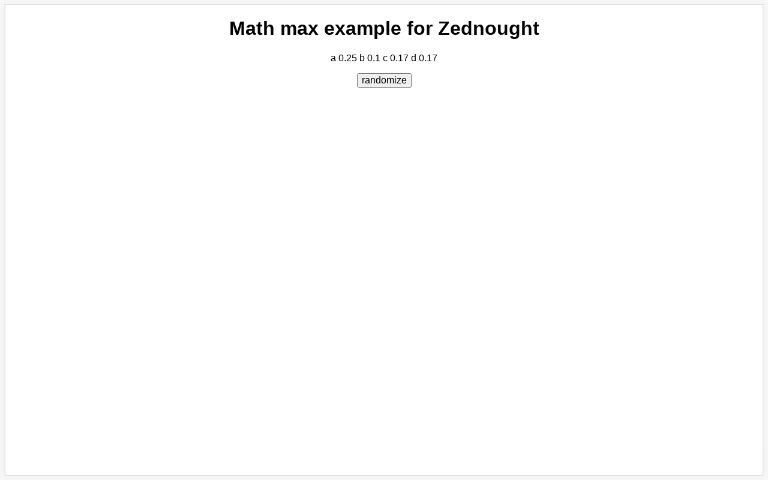 Math max example for Zednought ― Perchance Generator