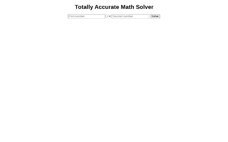 Totally Accurate Math Solver ― Perchance Generator
