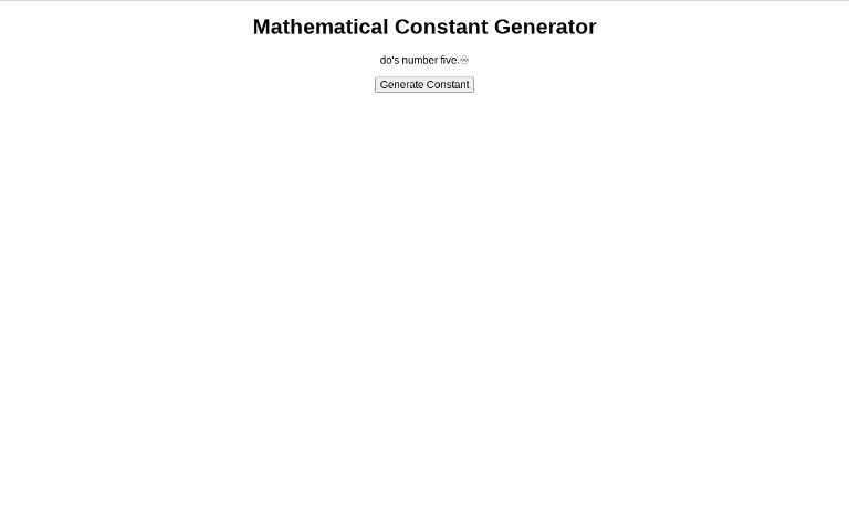 Mathematical Constant Generator