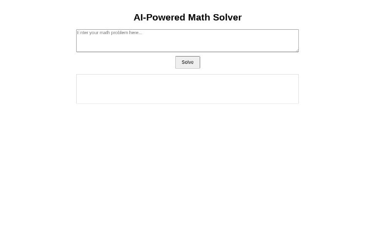 AI-Powered Math Solver ― Perchance Generator