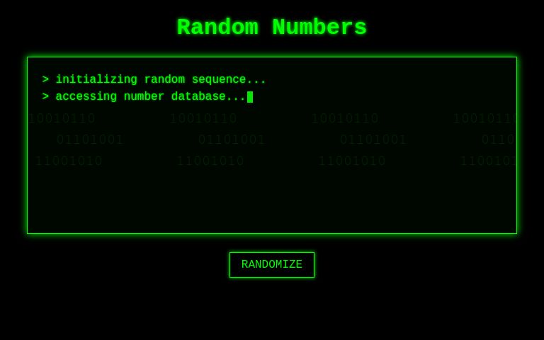 Random Numbers ― Perchance Generator
