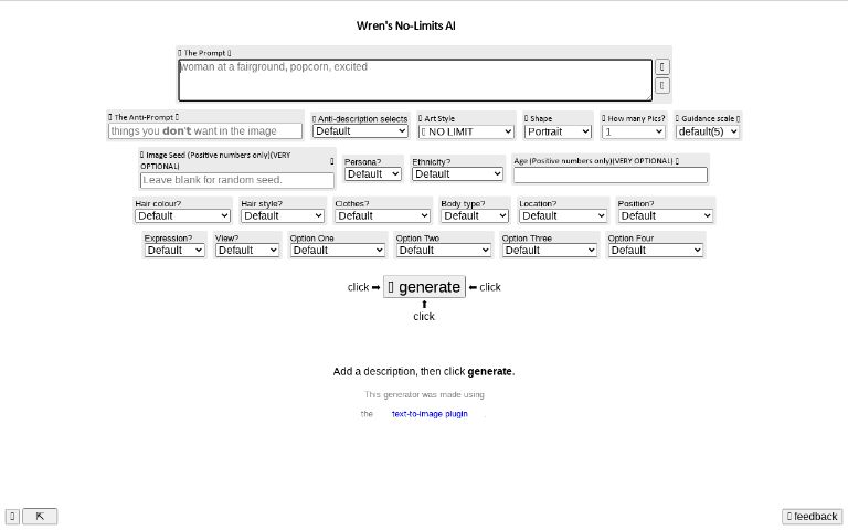 Wren's No Limit AI (Free, No Sign-up, No Limits) ― Perchance Generator