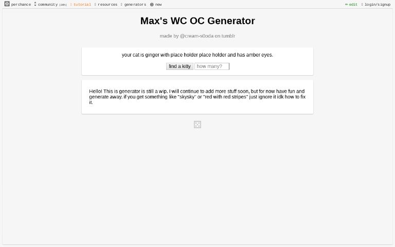 Max's WC OC Generator