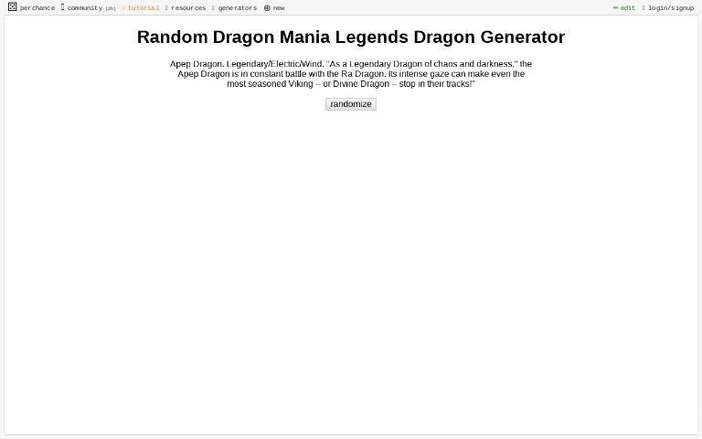 Random Dragon Mania Legends Dragon Generator