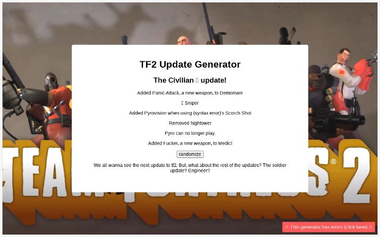 TF2 Update Generator