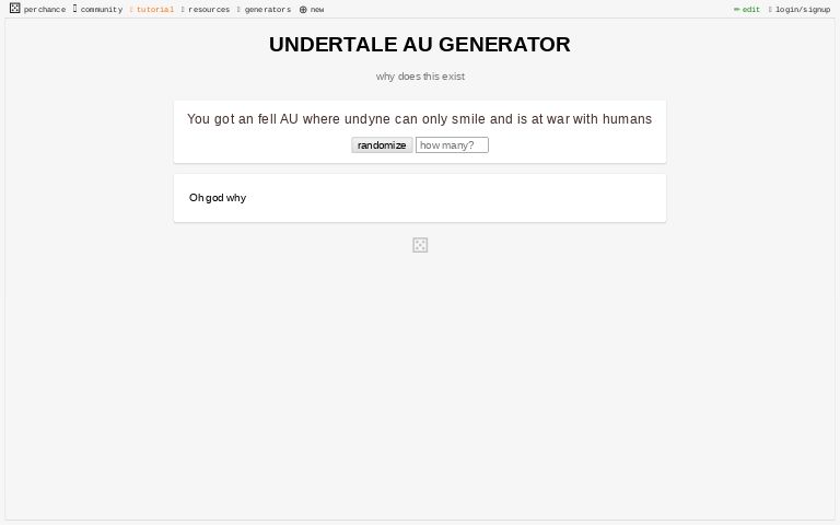 UNDERTALE AU GENERATOR
