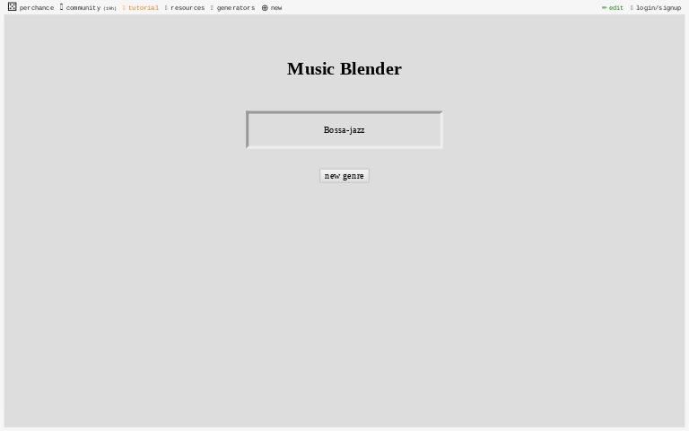 Music Blender ― Perchance Generator