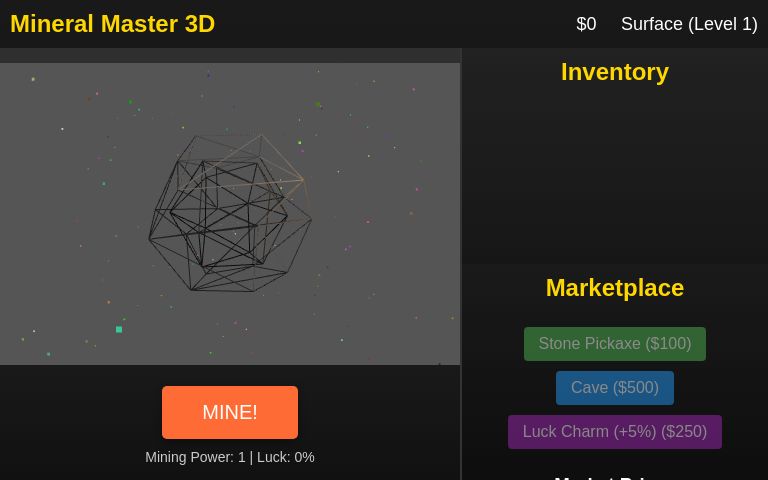 Mineral Master 3D ― Perchance Generator
