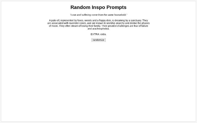 Random Inspo Prompts ― Perchance Generator