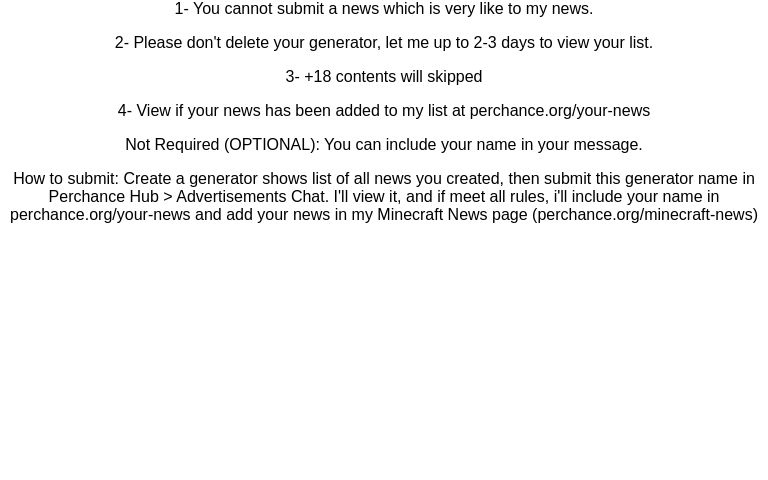 Mc Rules ― Perchance Generator