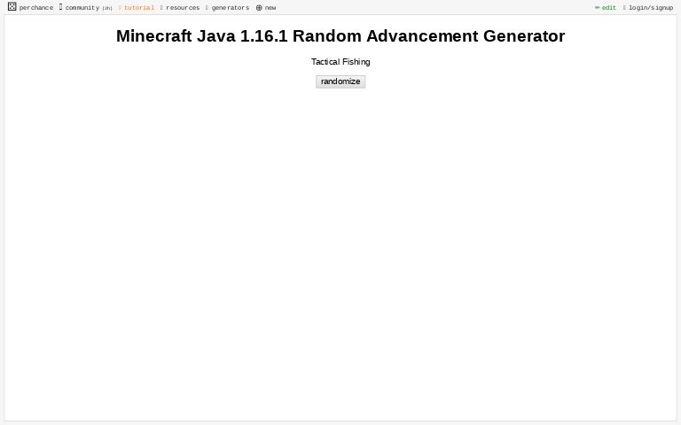 Minecraft Java 1.16.1 Random Advancement Generator