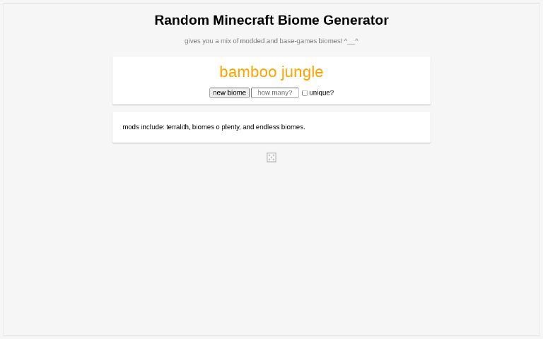 Random Minecraft Block Generator